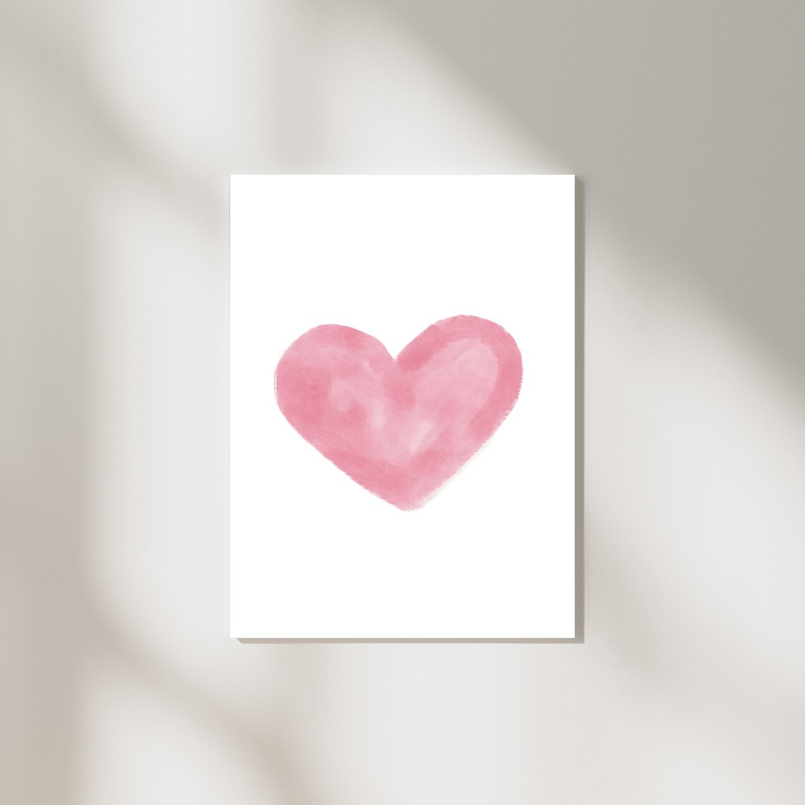 Pink Heart Wall Art for Nursery Heart Party Decor Pink Girls Room Art ...