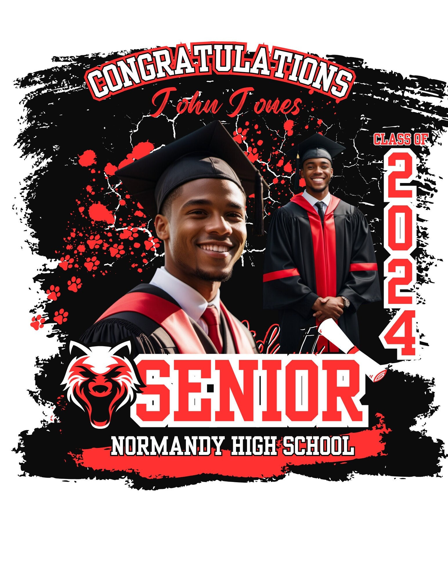 Graduation Magazine Cover Template - Etsy