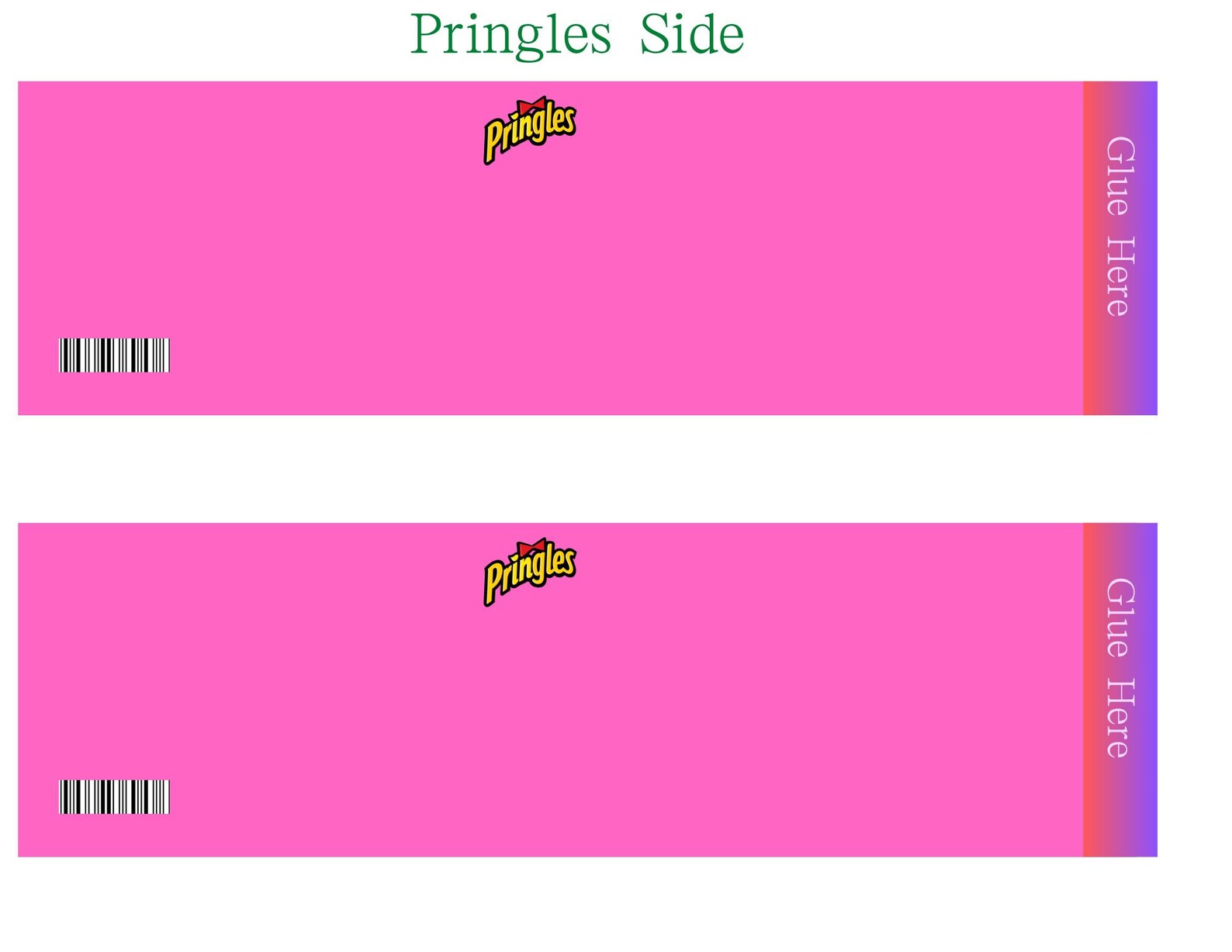 PARTY FAVOR PRINGLES Templates Top and Side - Etsy