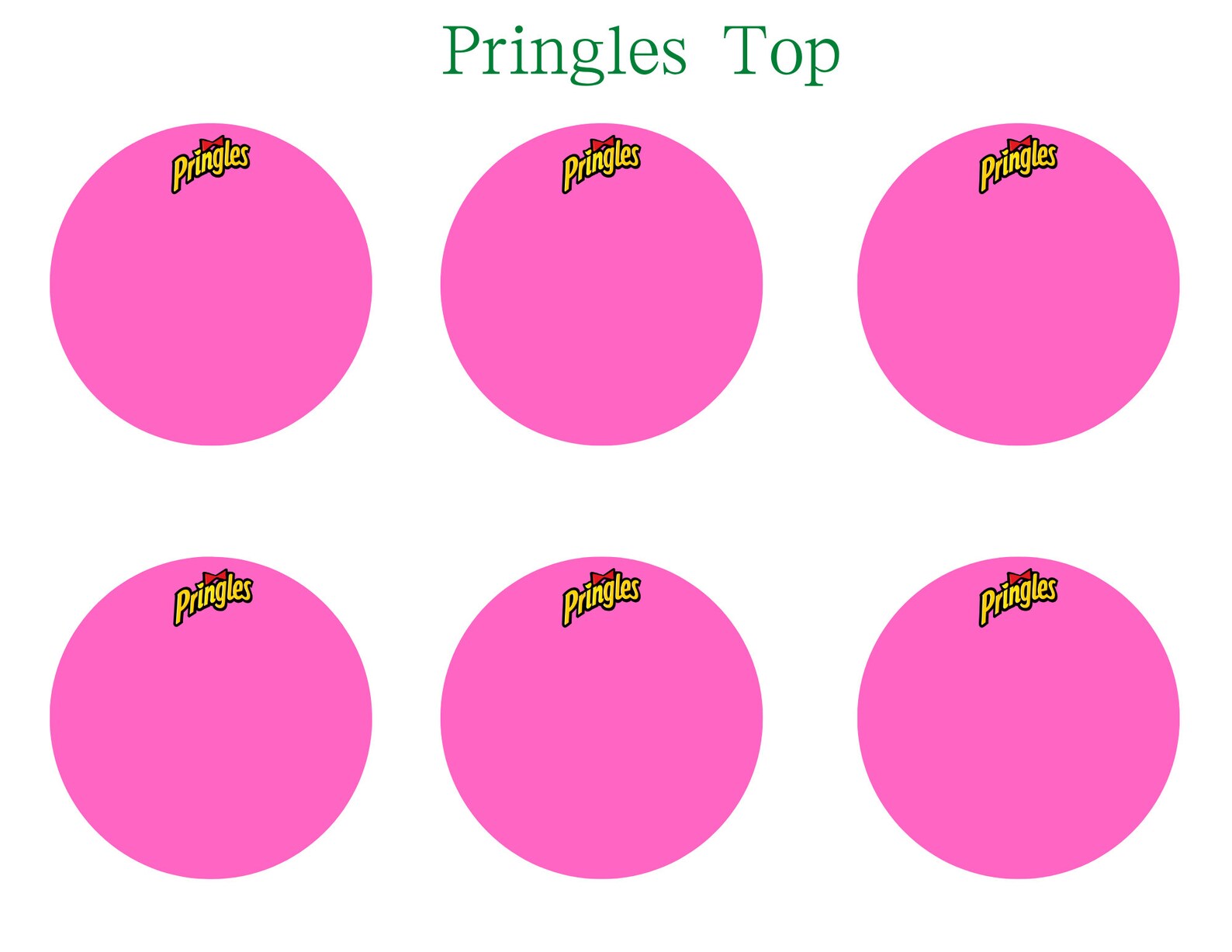 PARTY FAVOR PRINGLES Templates Top and Side - Etsy