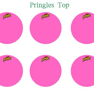 PARTY FAVOR PRINGLES Templates Top and Side - Etsy