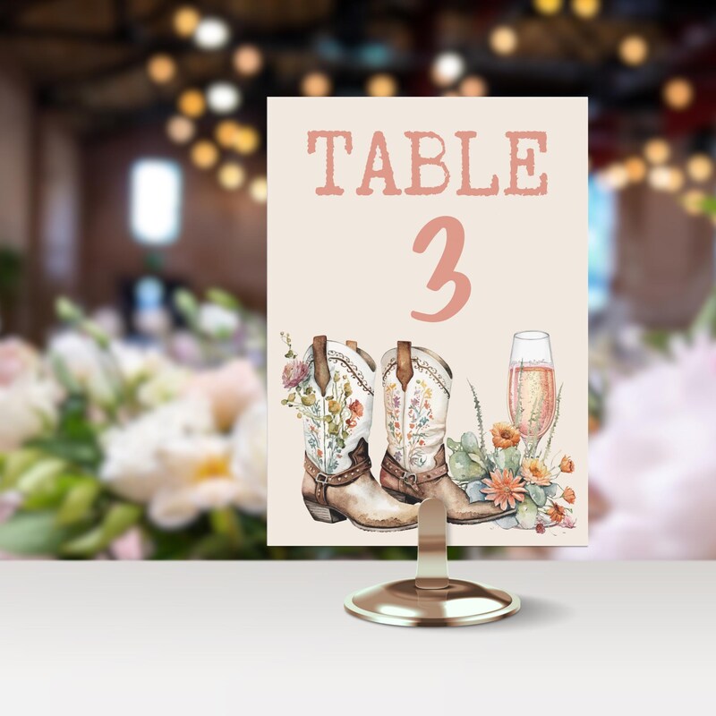 Western Table Number - Etsy