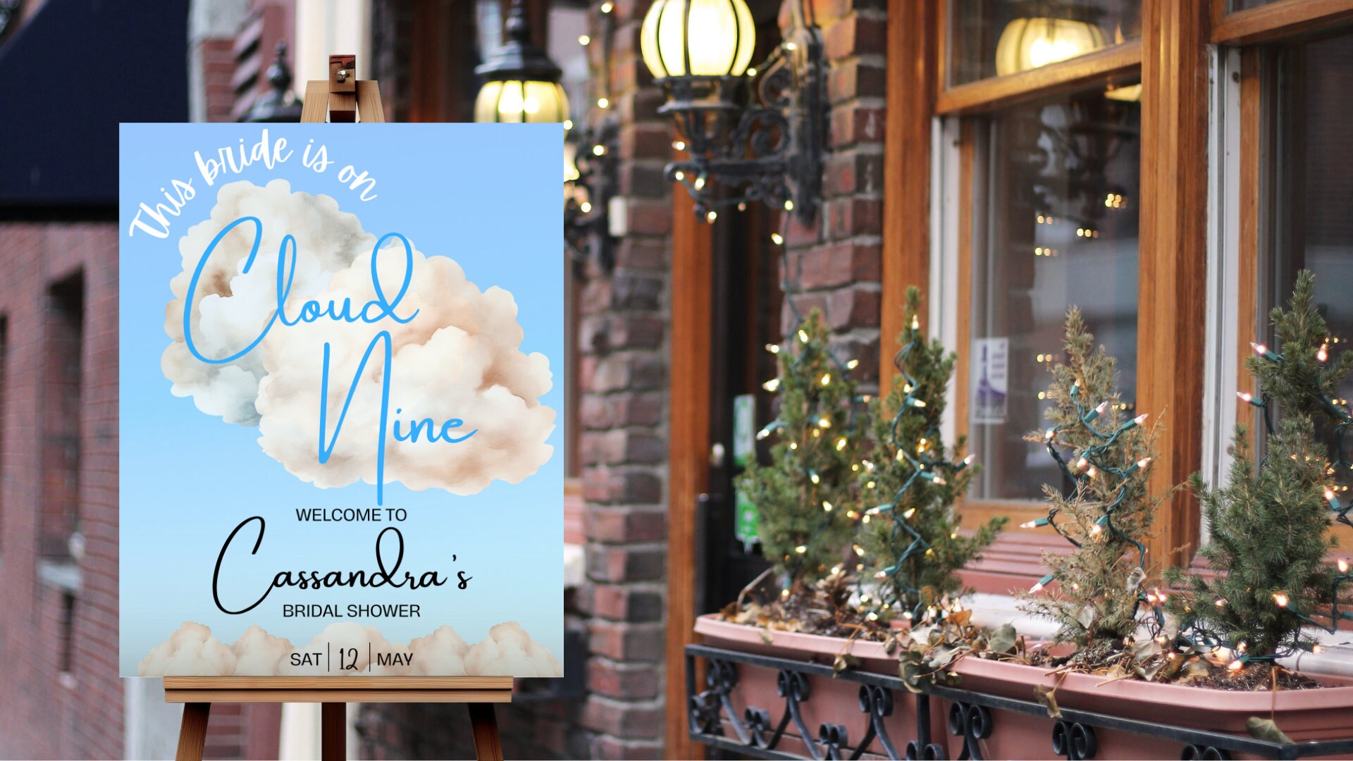 On Cloud Nine Bridal Shower Welcome Sign | INSTANT DOWNLOAD | Bridal ...