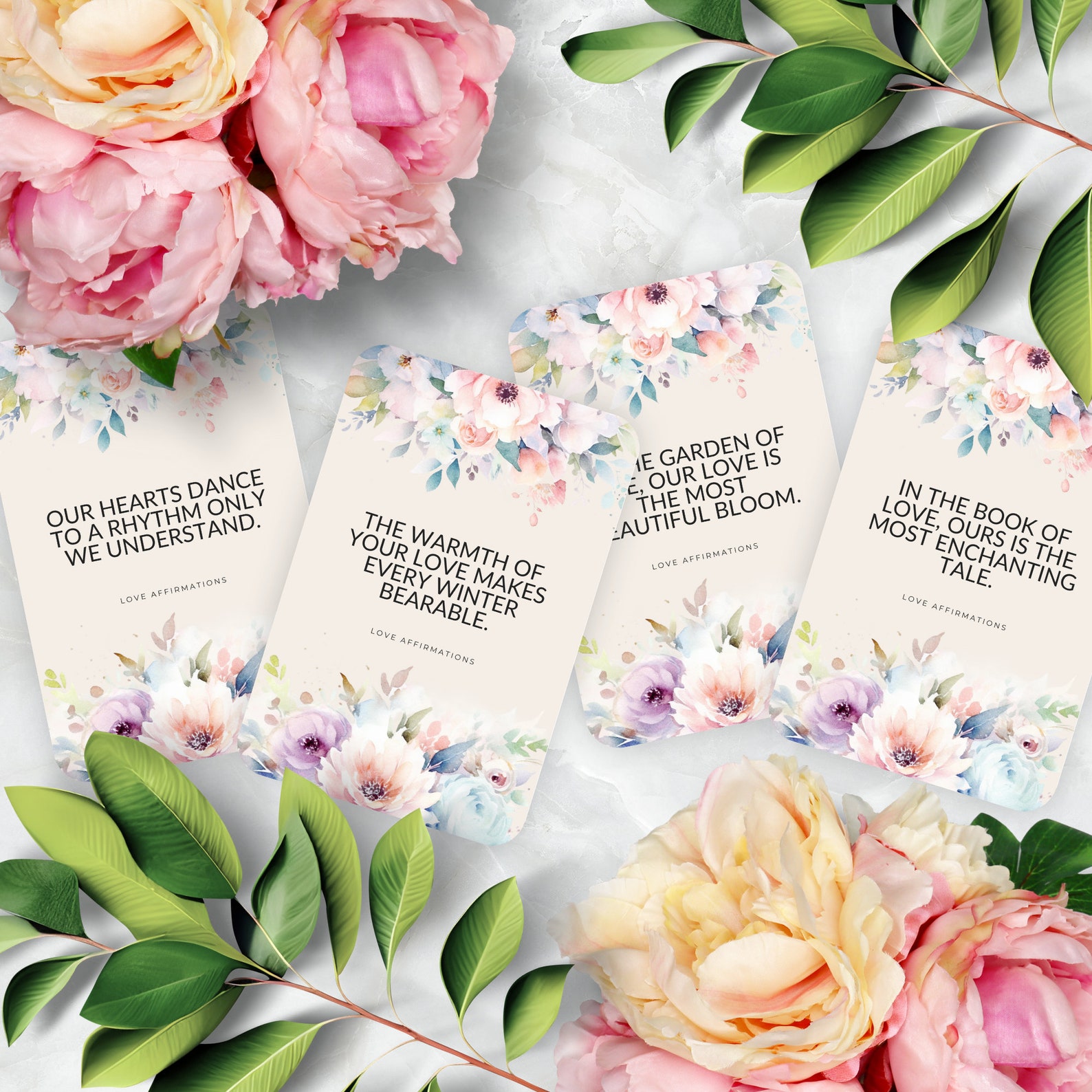 50 Love Affirmations Cards | INSTANT DOWNLOAD | Printable Cards ...