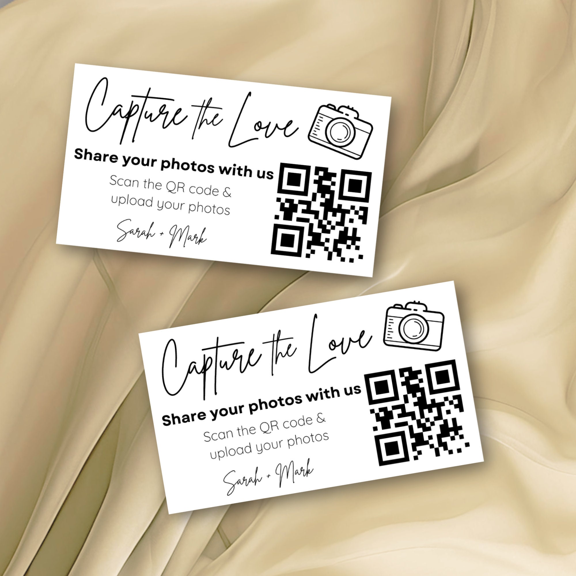 Customizable Wedding Photo Sharing Sign Capture the Love QR Code ...