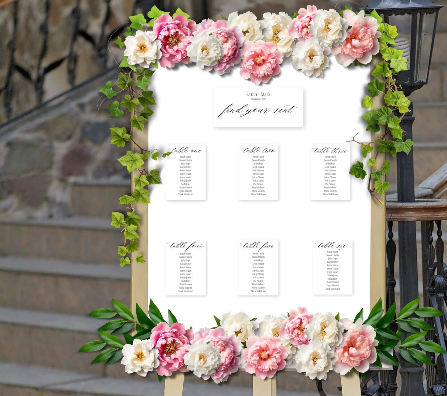 Seating Chart Cardstock | Minimalist Seating Chart Cards, INSTANT ...