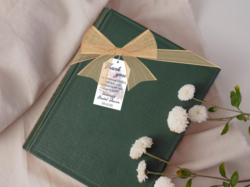Book Themed Bridal Shower Favor Tags | Library Shower | Storybook Bridal Shower Editable ...