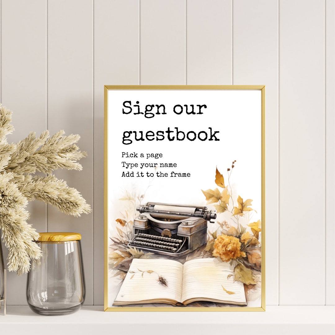 Wedding Guest Book Sign | Please Sign Our Guestbook | Modern Minimalist ...