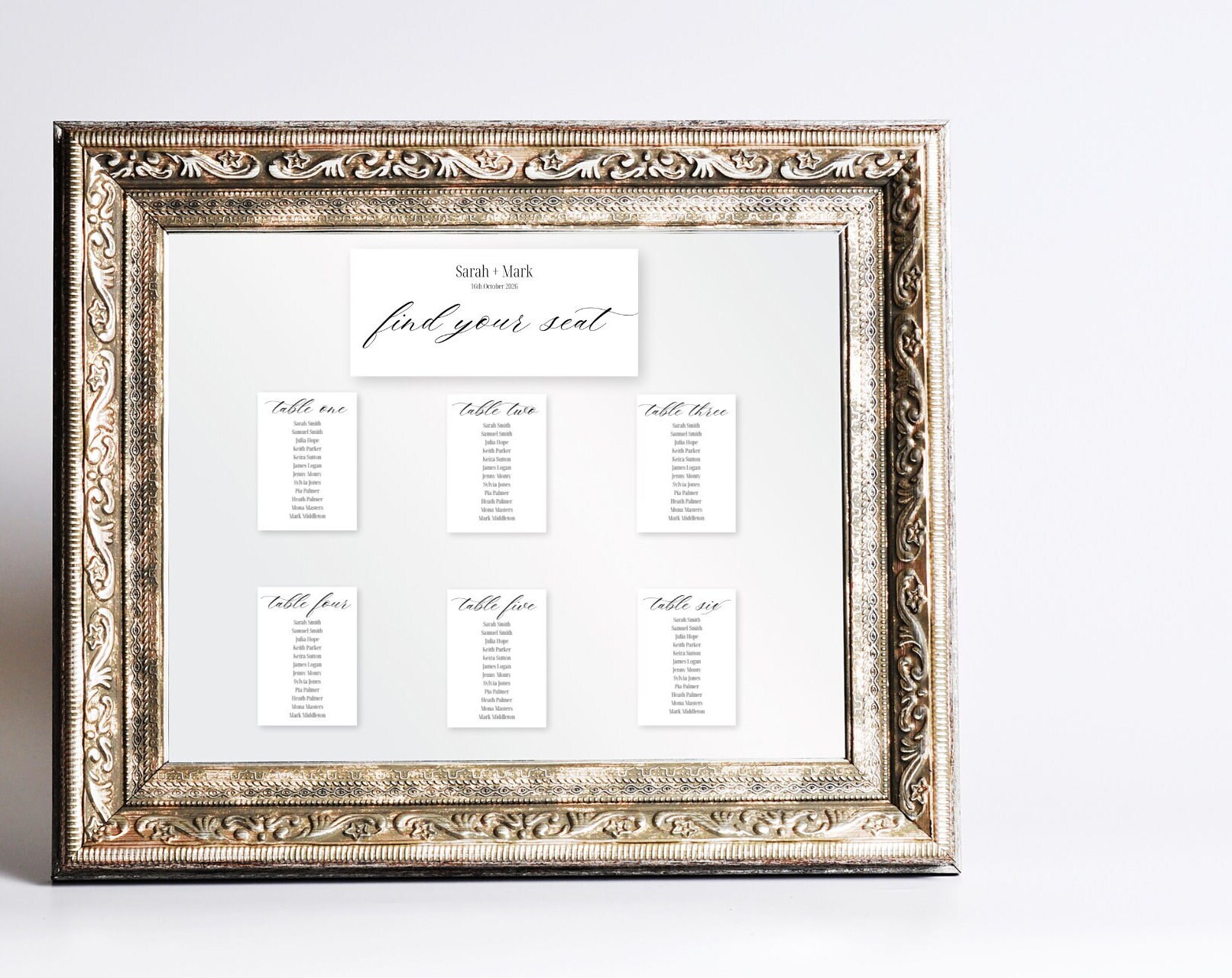 Seating Chart Cardstock | Minimalist Seating Chart Cards, INSTANT ...