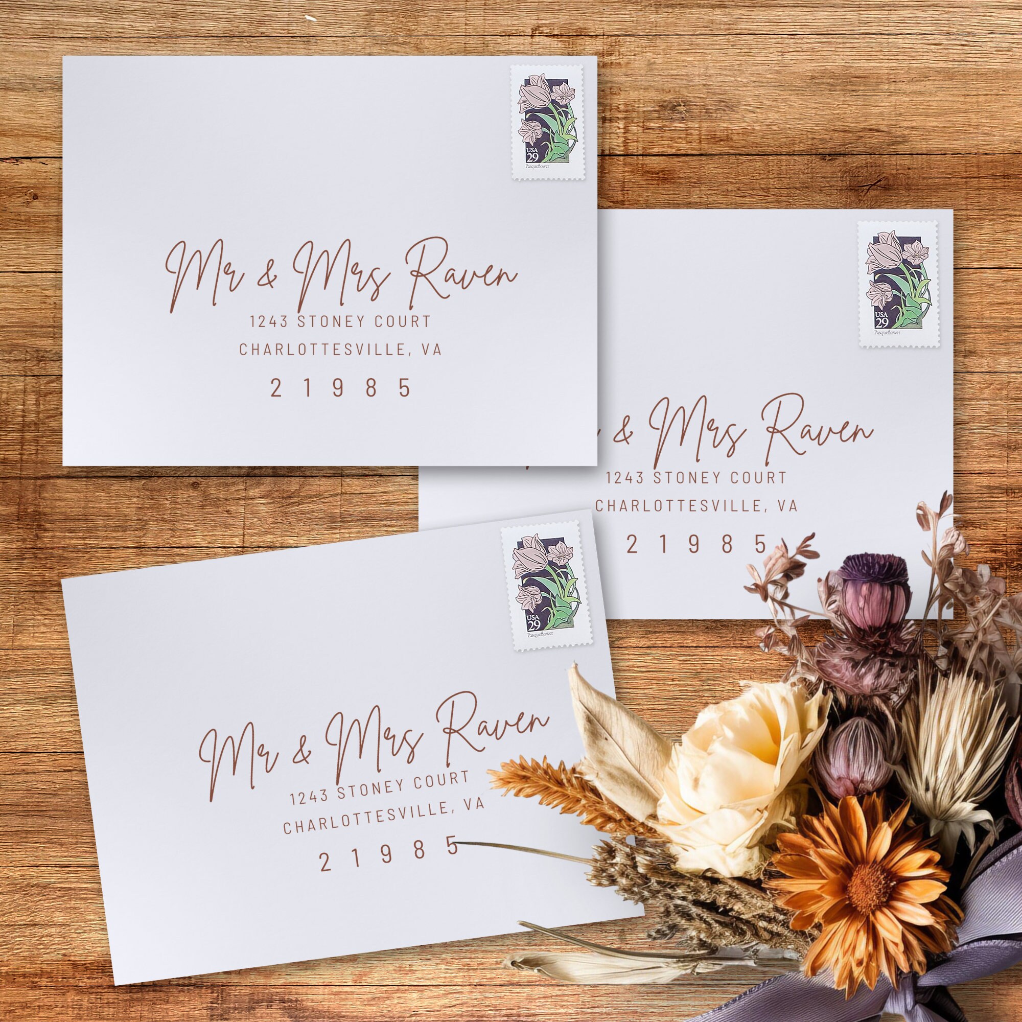 Printable Wedding Envelope Template | Modern Wedding Envelope Address ...
