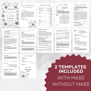 Catholic Wedding Mass Program Booklet (full Mass) | Customize on Canva ...