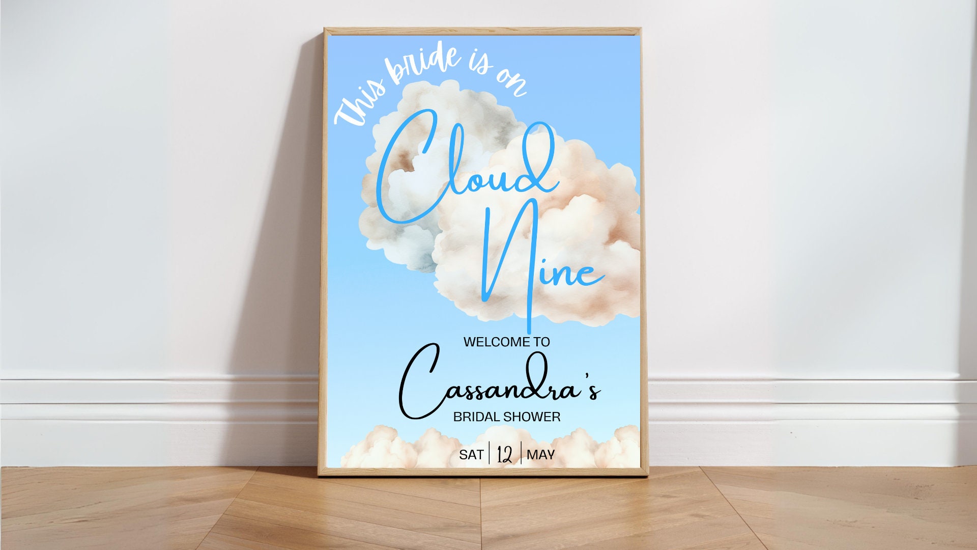 On Cloud Nine Bridal Shower Welcome Sign | INSTANT DOWNLOAD | Bridal ...