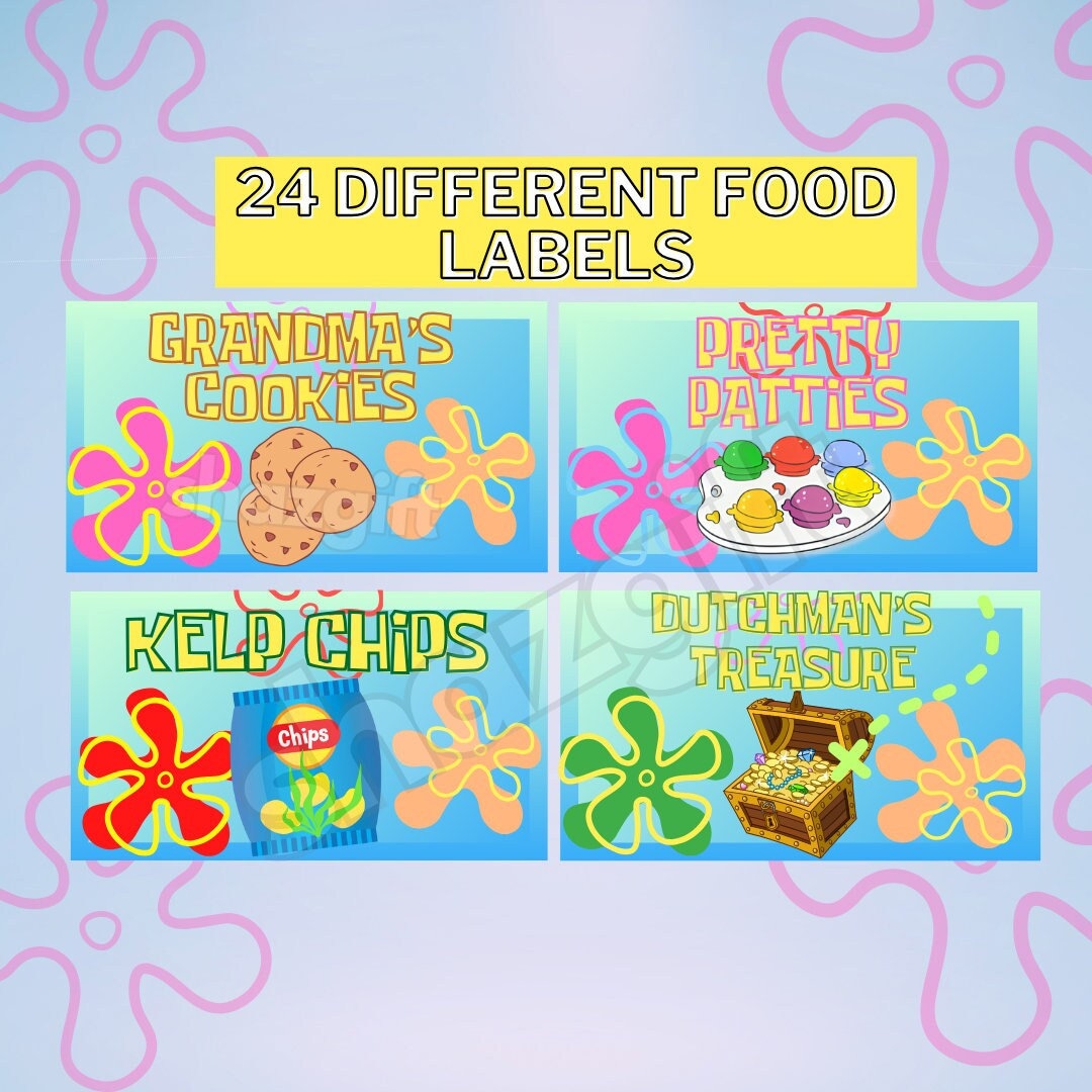 24 Food Tent Labels Dessert Birthday Party Decor Template Under the Sea ...