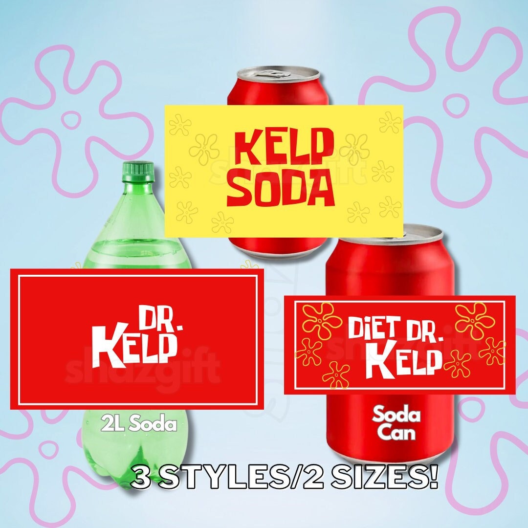 Cartoon Under the Sea Bundle Kelp Soda, Dr Kelp, and Diet Dr Kelp Soda ...