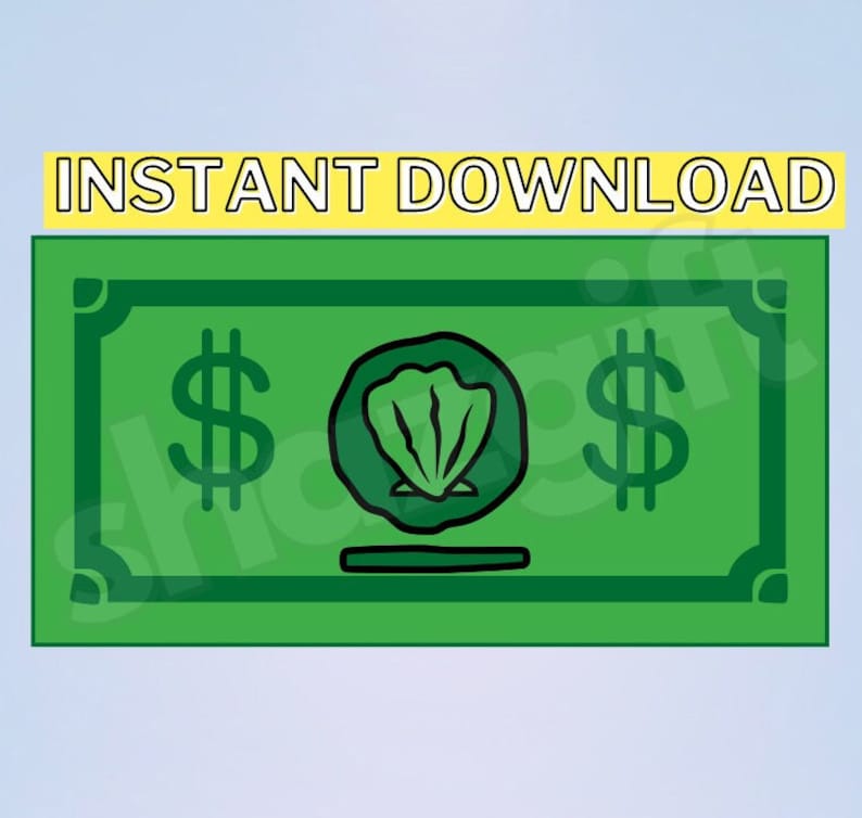 Spongebob Krabs First Dollar Birthday Party Decor Instant Download ...