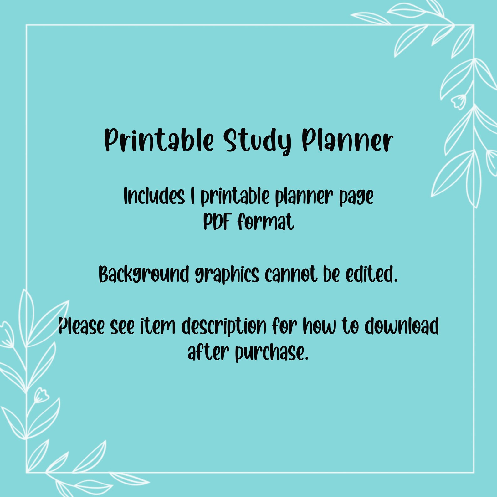 Pastel Weekly Printable Study Planner, Study Planner File, Customizable ...