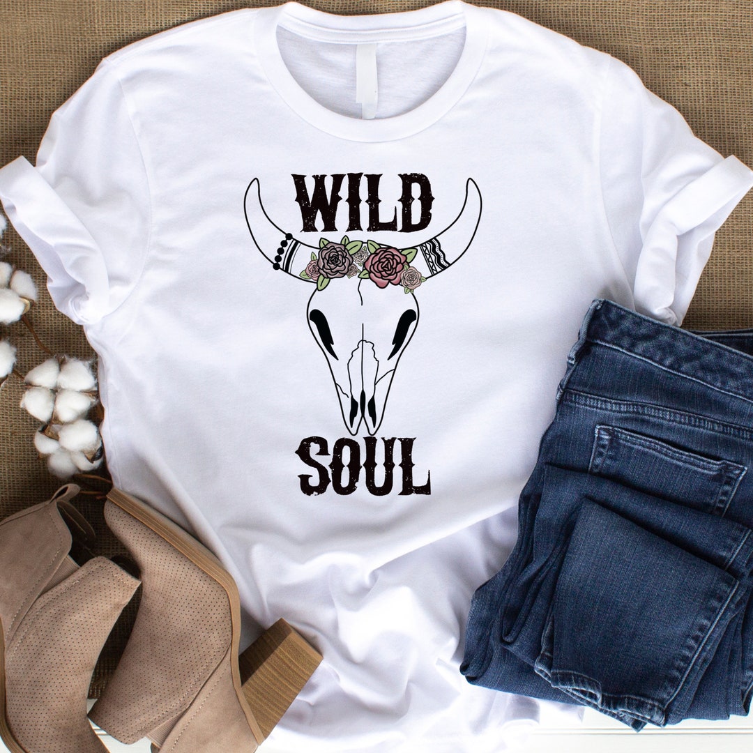 Floral Bull Skull Wild Soul Sublimation File, Bull Head Design, Bull ...