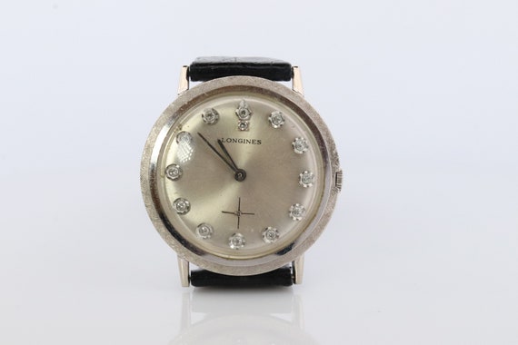 LONGINES WATCH. 14k Longines Diamond Mens Watch with … - Gem