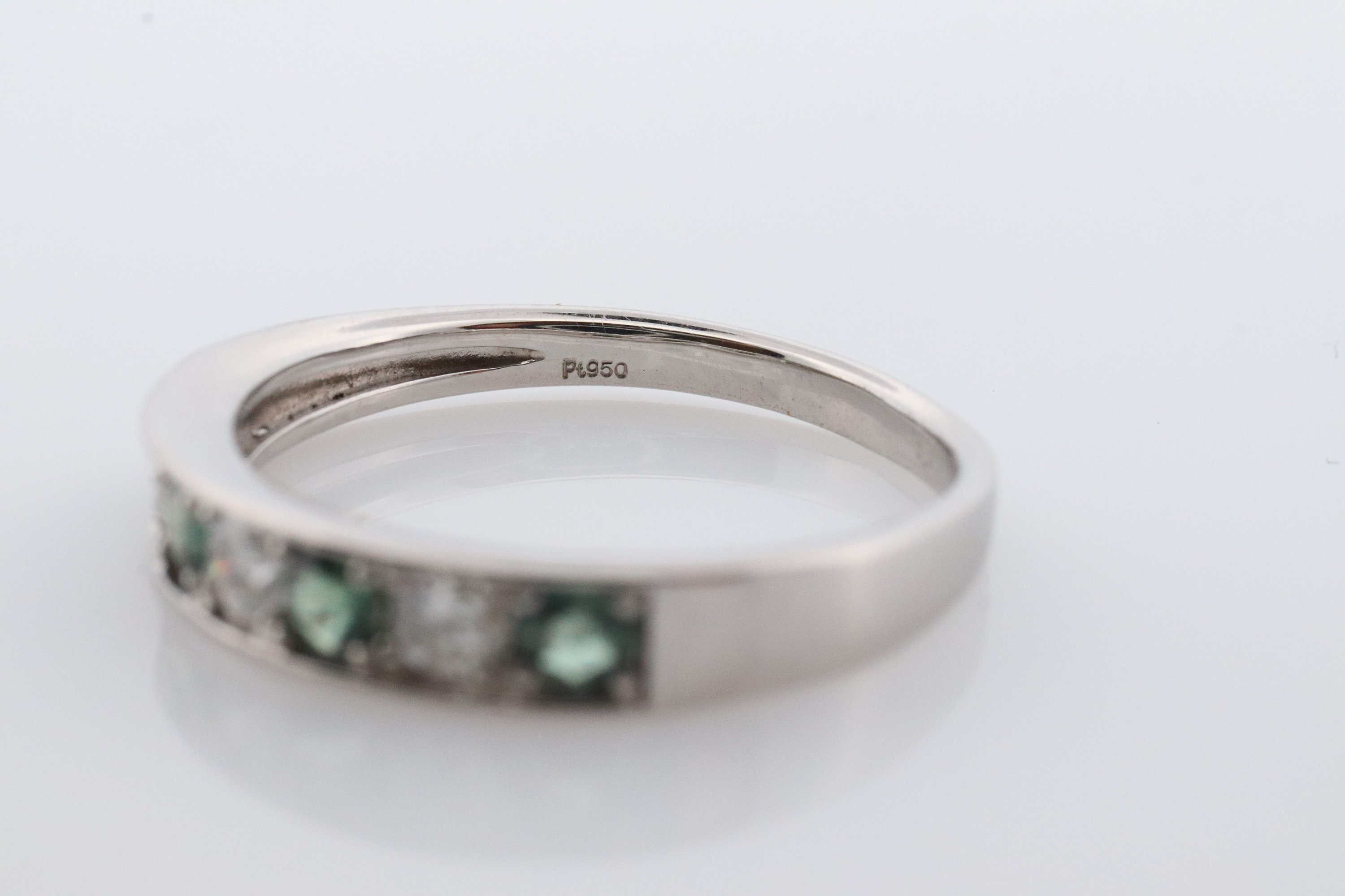 Genuine Alexandrite Ring. Diamond Alexandrite Eternity Band 900 ...