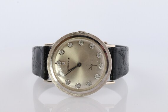 LONGINES WATCH. 14k Longines Diamond Mens Watch with … - Gem