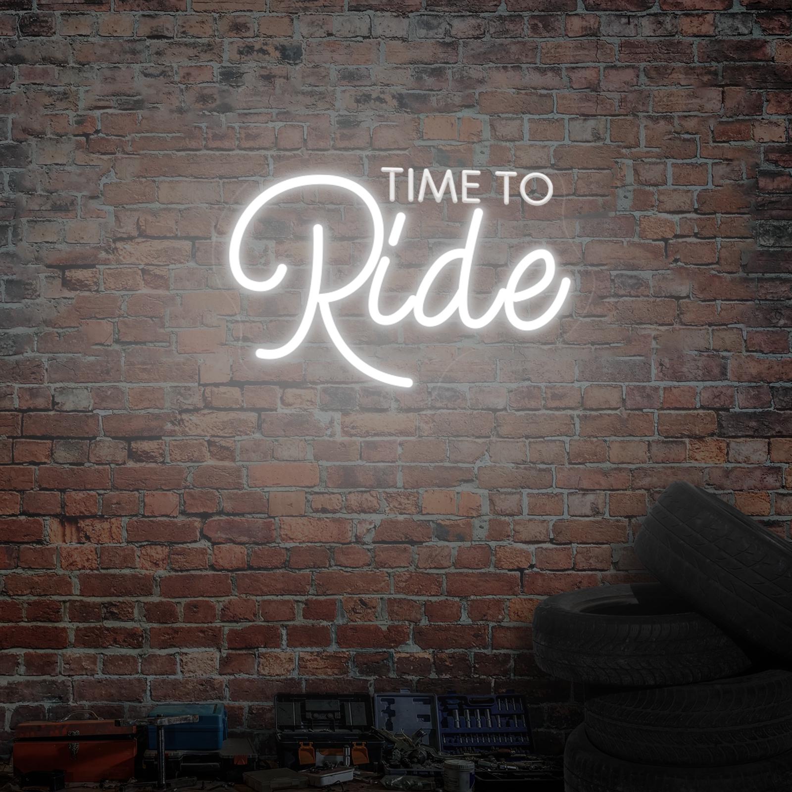 Time to Ride Neon Sign: Motorcycle Garage Decor - Etsy