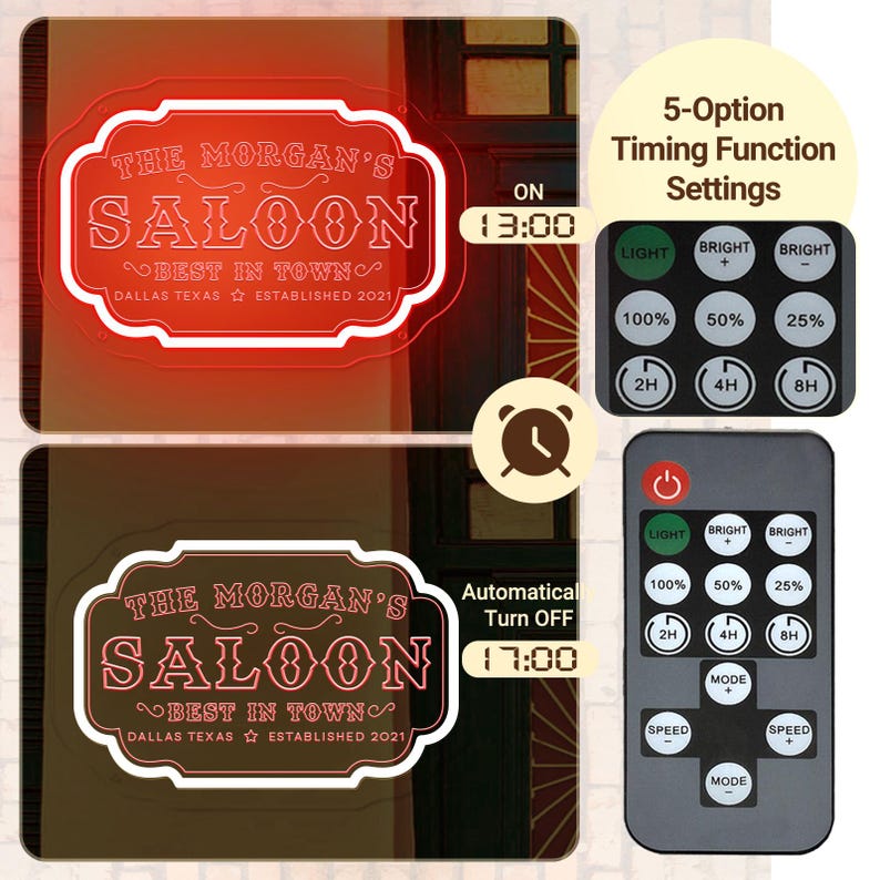 Custom Saloon Bar LED Neon Sign: Personalized Western Decor,gift for ...