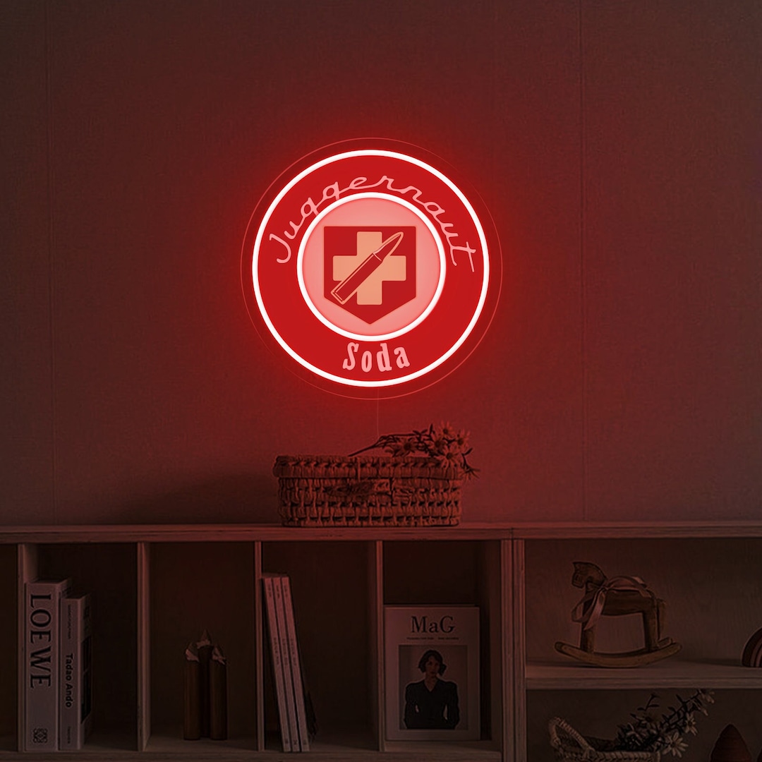 Juggernog Neon Sign,custom Perk a Cola Neon Sign, Video Game LED Decor ...