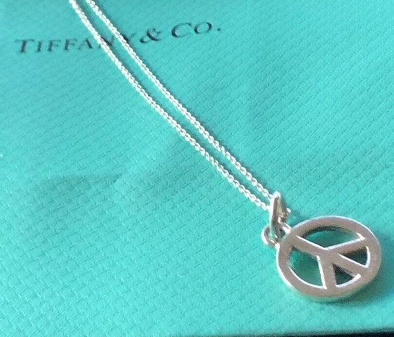 Peace sign tiffany necklace store
