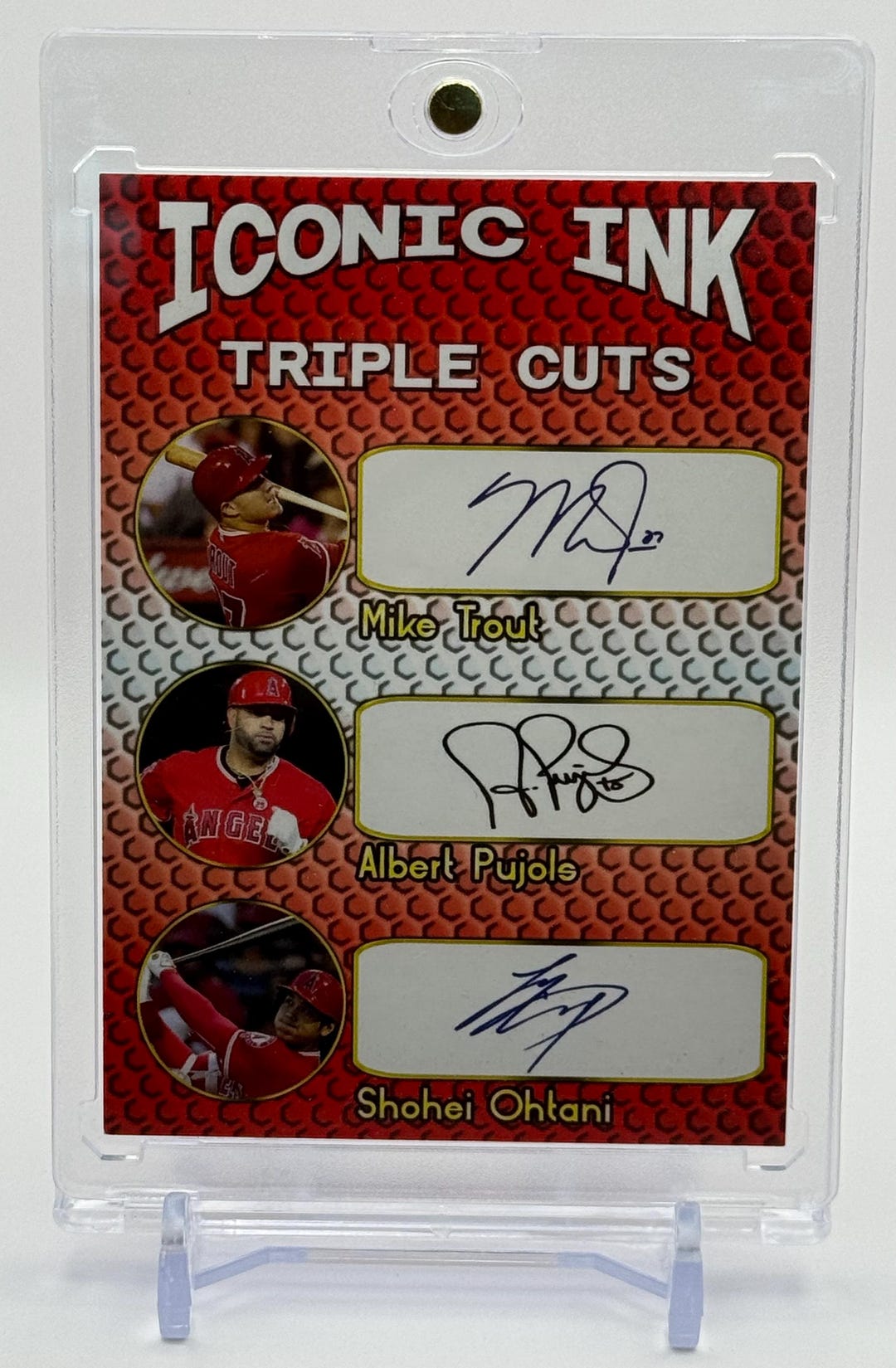 Iconic Ink Triple Cuts Los Angels Angels Facsimile Autographs Mike ...