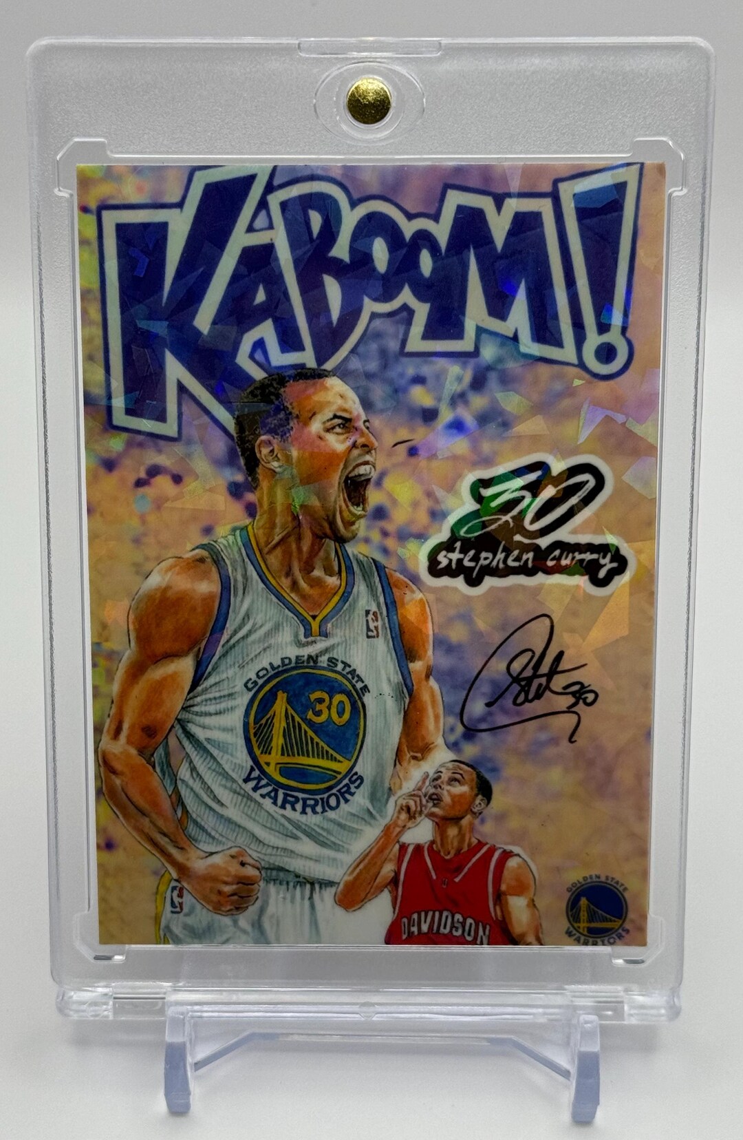 2024 Steph Curry 30 SF Golden State Warriors Kaboom Holo Cracked Ice - Etsy