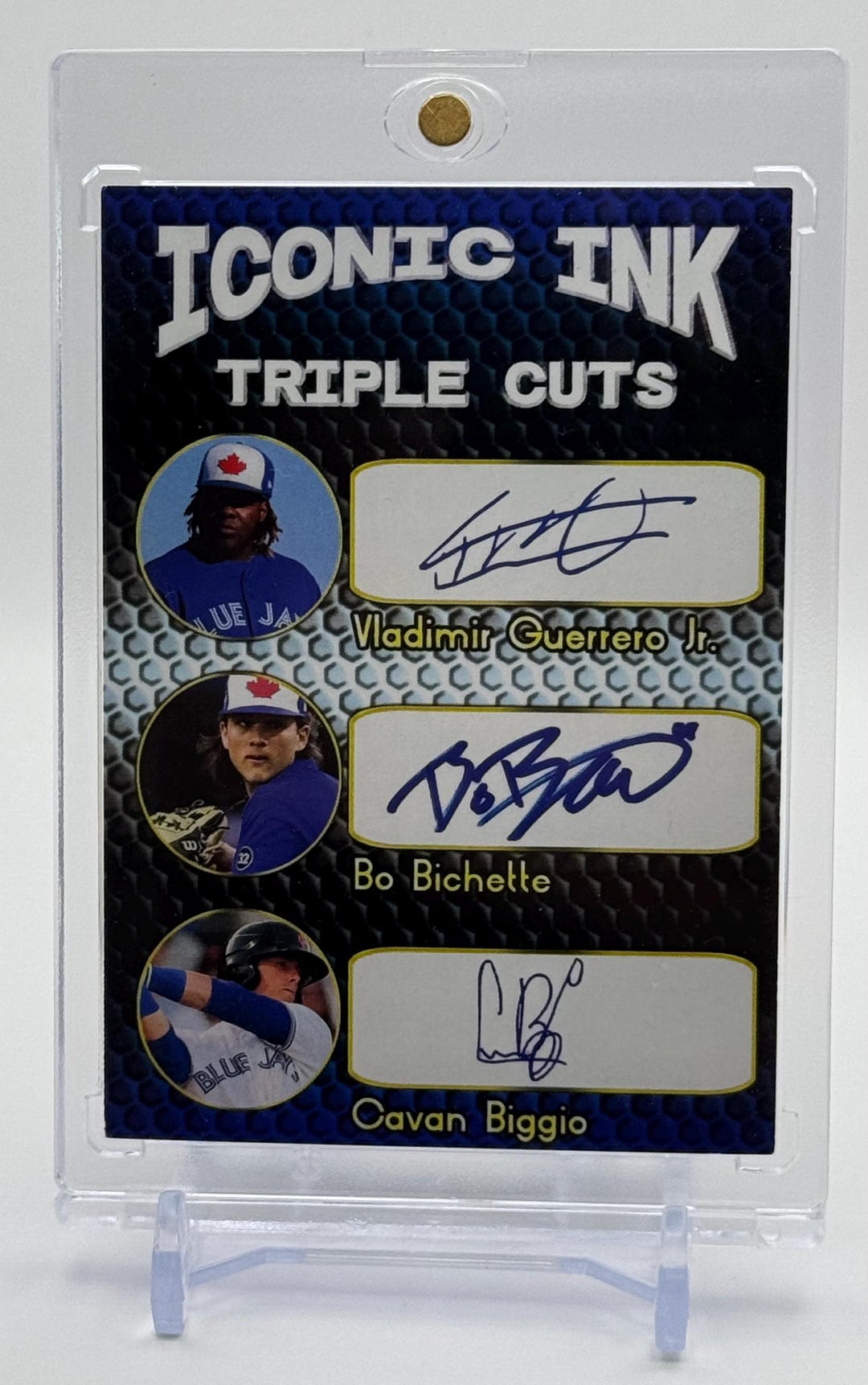 Iconic Ink Triple Cuts Facsimile Autograph Vladimir Guerrero Jr, Bo ...