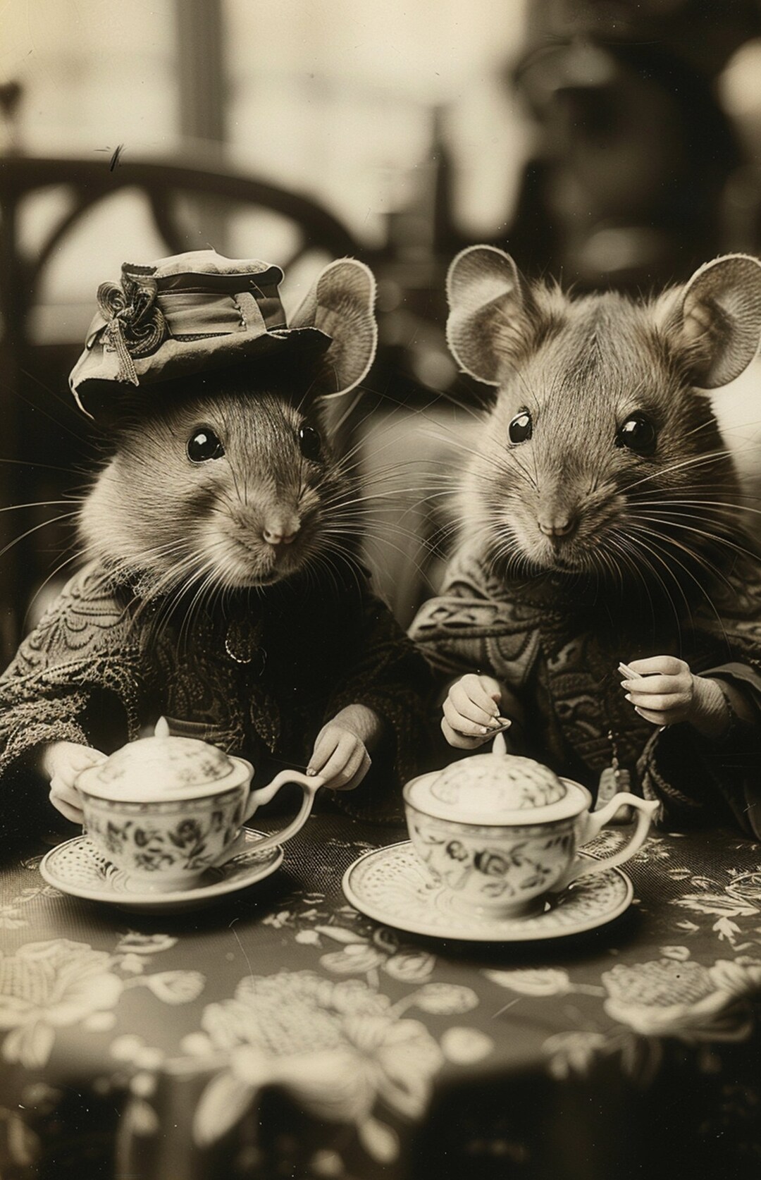 Victorian Rats Tea Party, Vintage Poster, Art Poster Print, Dark ...