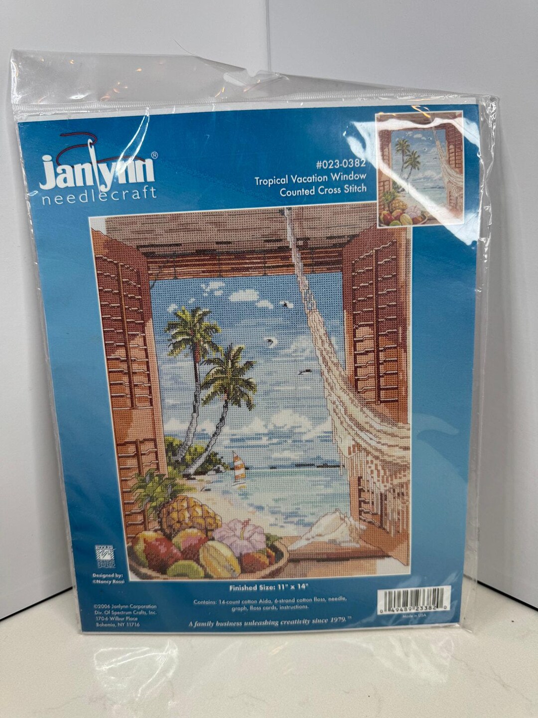 Janlynn Needlecraft 2006 Tropical Vacation Window Counted Cross Stitch ...