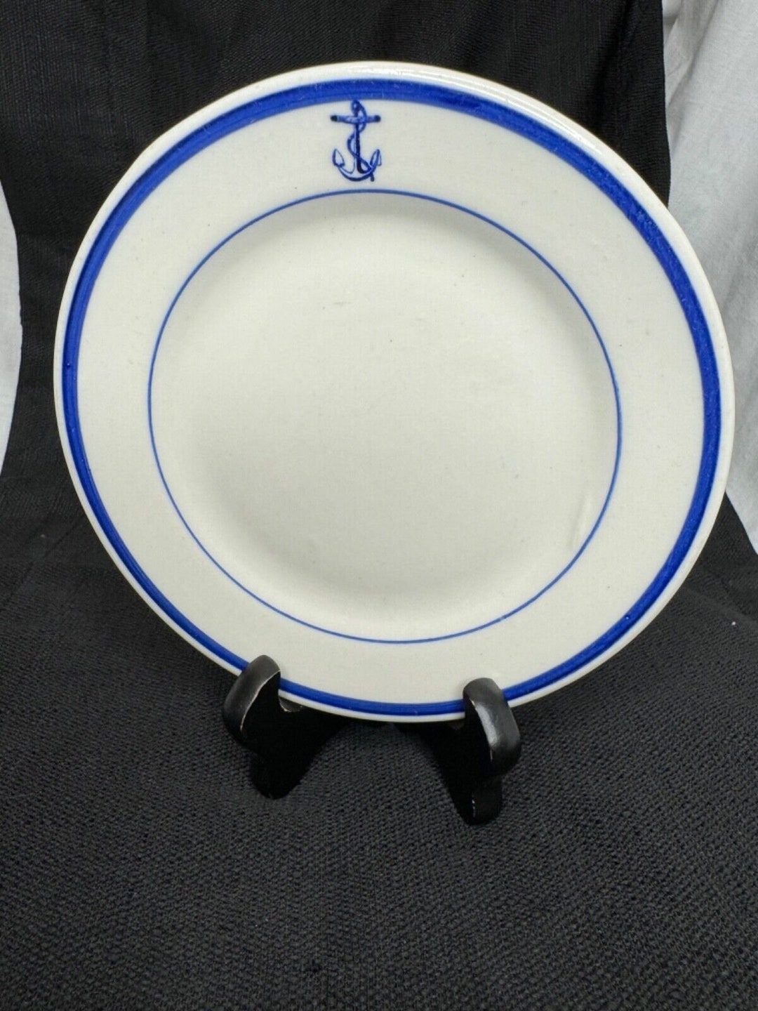 US Navy Wardroom Officers Mess 6 1/4 Fouled Anchor Bread Plate TEMPCO ...