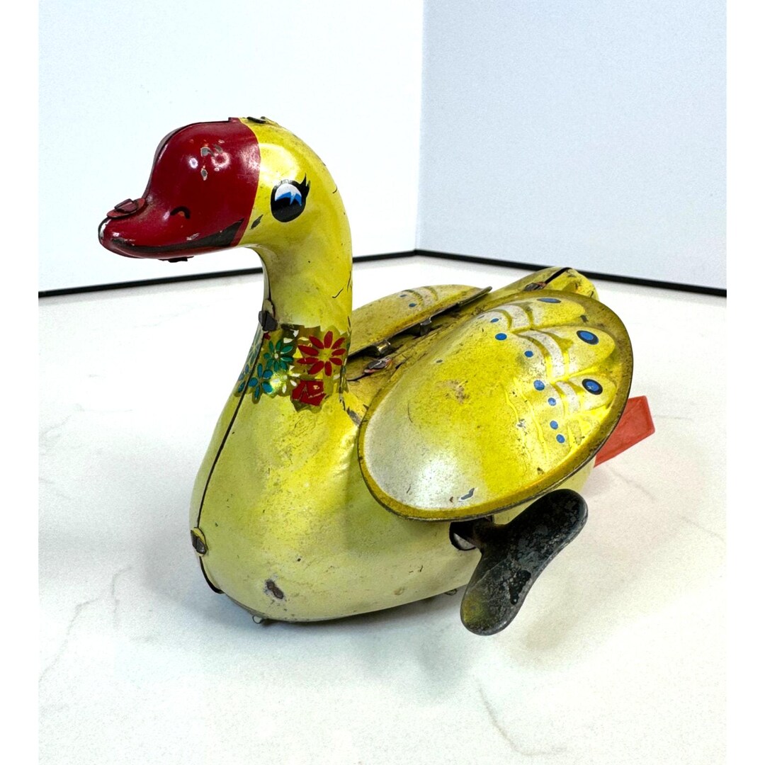 Vintage Clockwork Tin Wind up Gosling Duck W/key WORKS #MS98 - Etsy