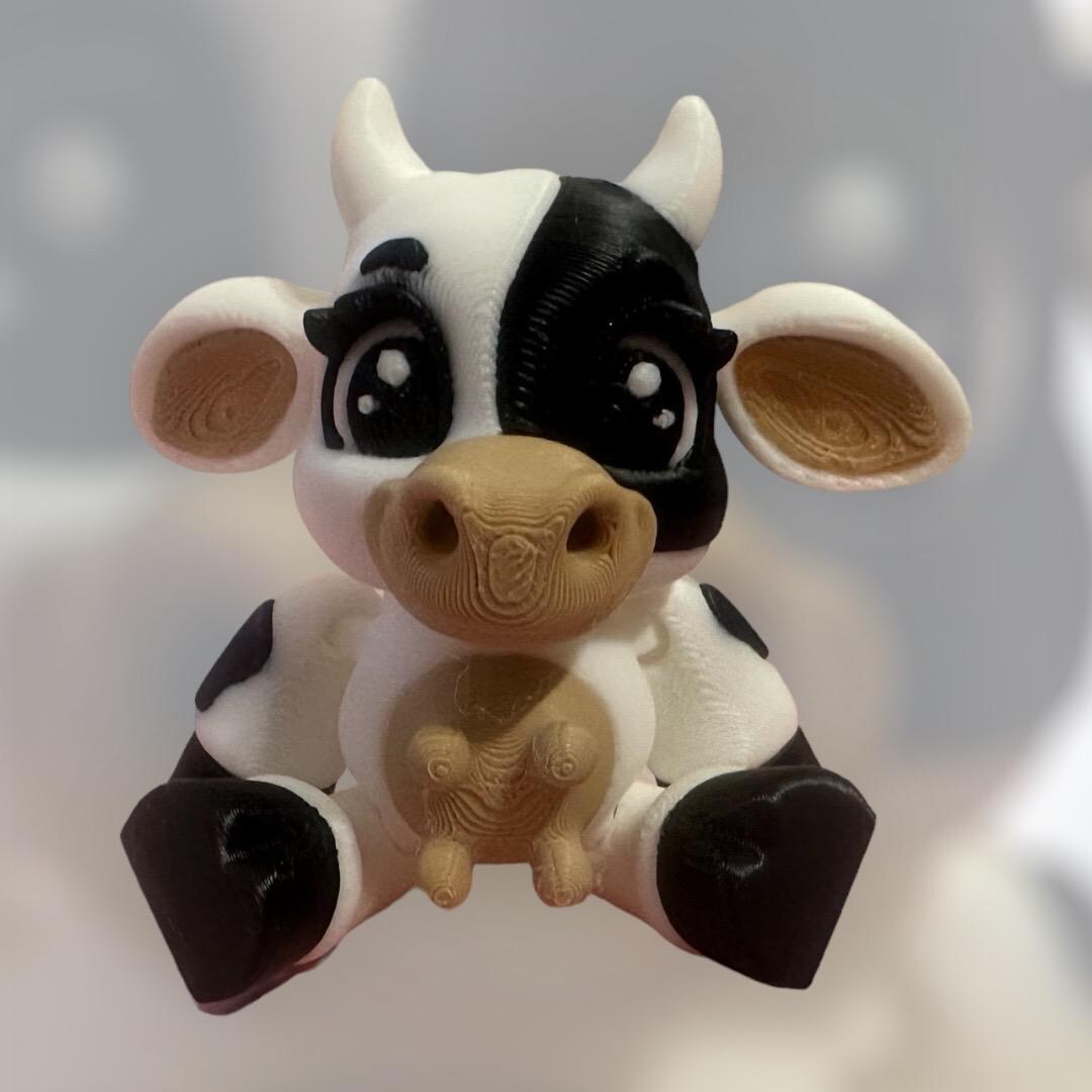 3D Printed Fully Articulated Dairy Cow - Marjorie Moo | Handcrafted ...