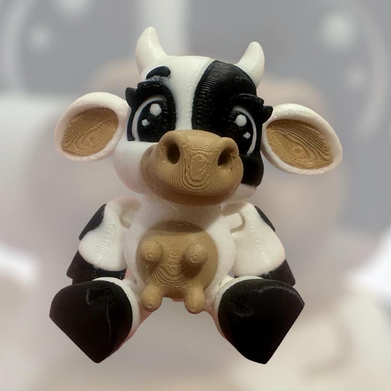 3D Printed Fully Articulated Dairy Cow - Marjorie Moo | Handcrafted ...