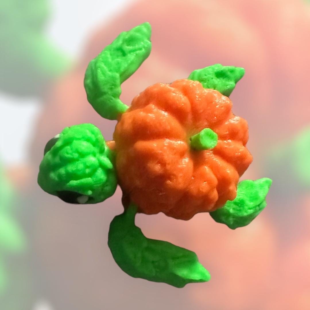 3D Printed Fully Articulated Turtle With Pumpkin Shell | Whimsical ...