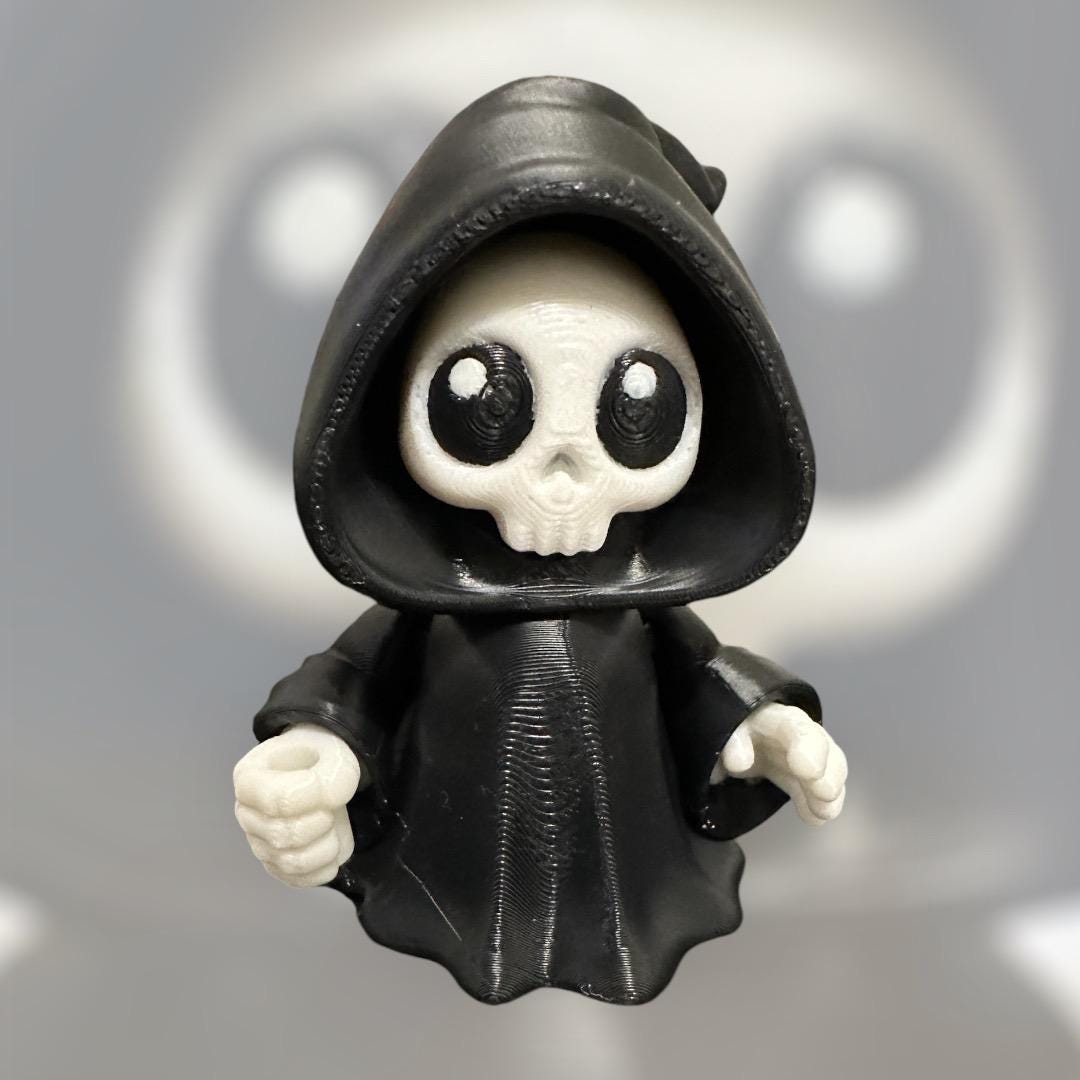 Grim Reaper: Articulated 3D Printed Cloaked Figure | Spooky Halloween ...