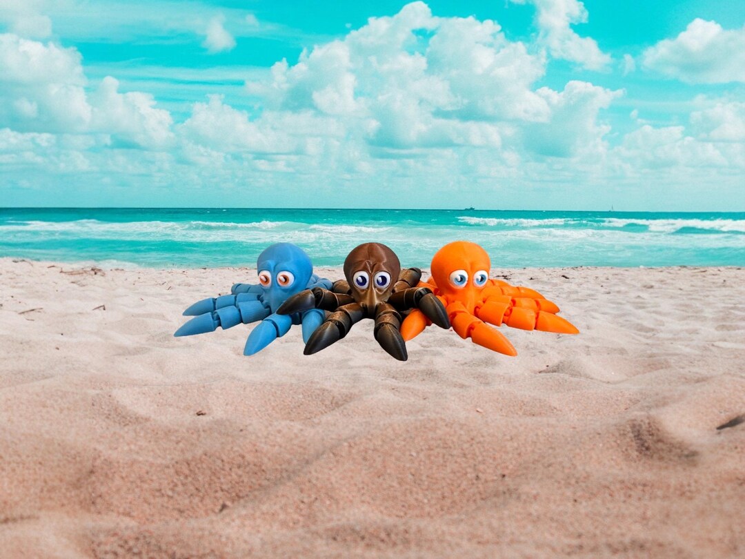 3D Printed Fully Articulated Magnetic Octopus - Hank |desk Toy ...