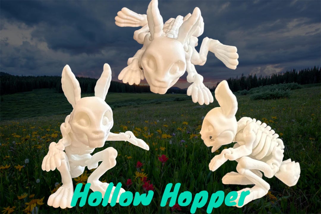Hollow Hopper the Articulated Skeleton Bunny Craft3d by Scotty - Etsy