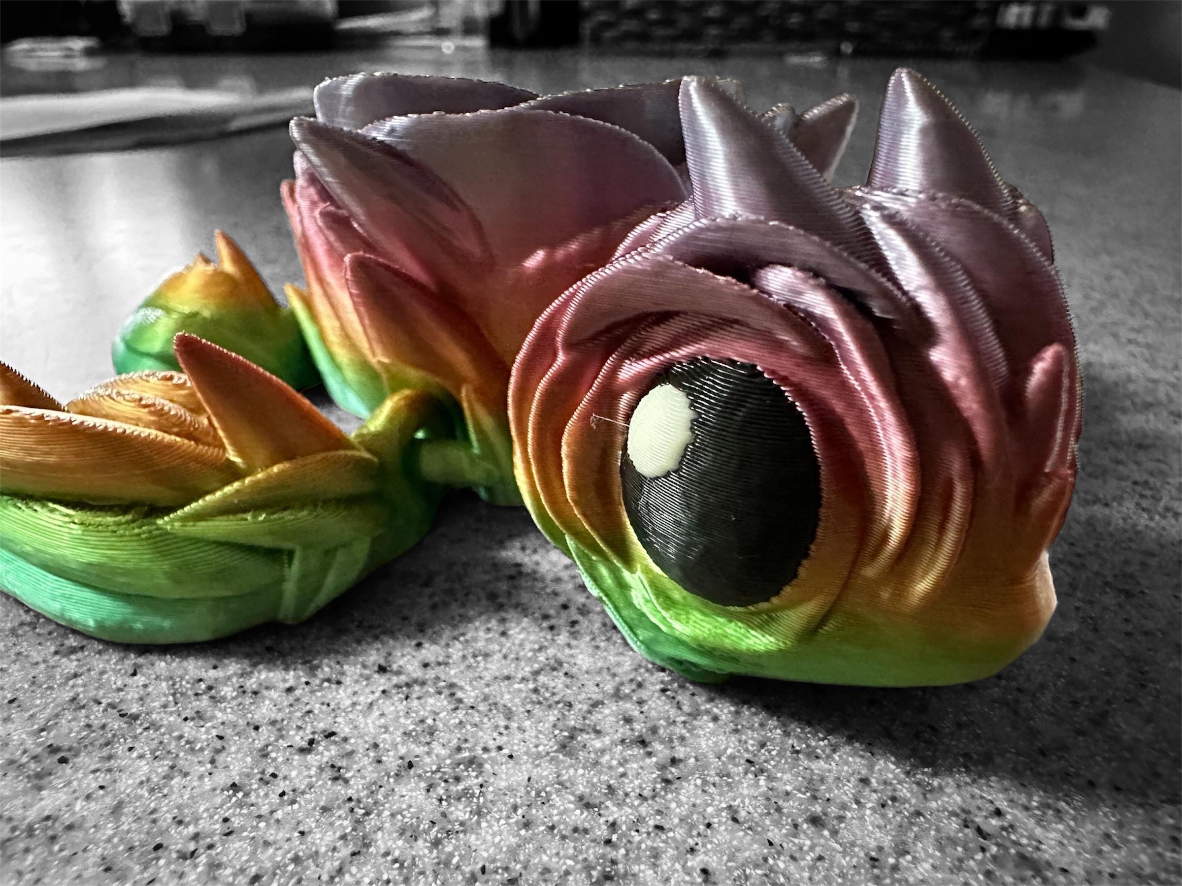 Rose Turtle: Fully Articulated 3D Printed Rainbow Turtle With Floral ...