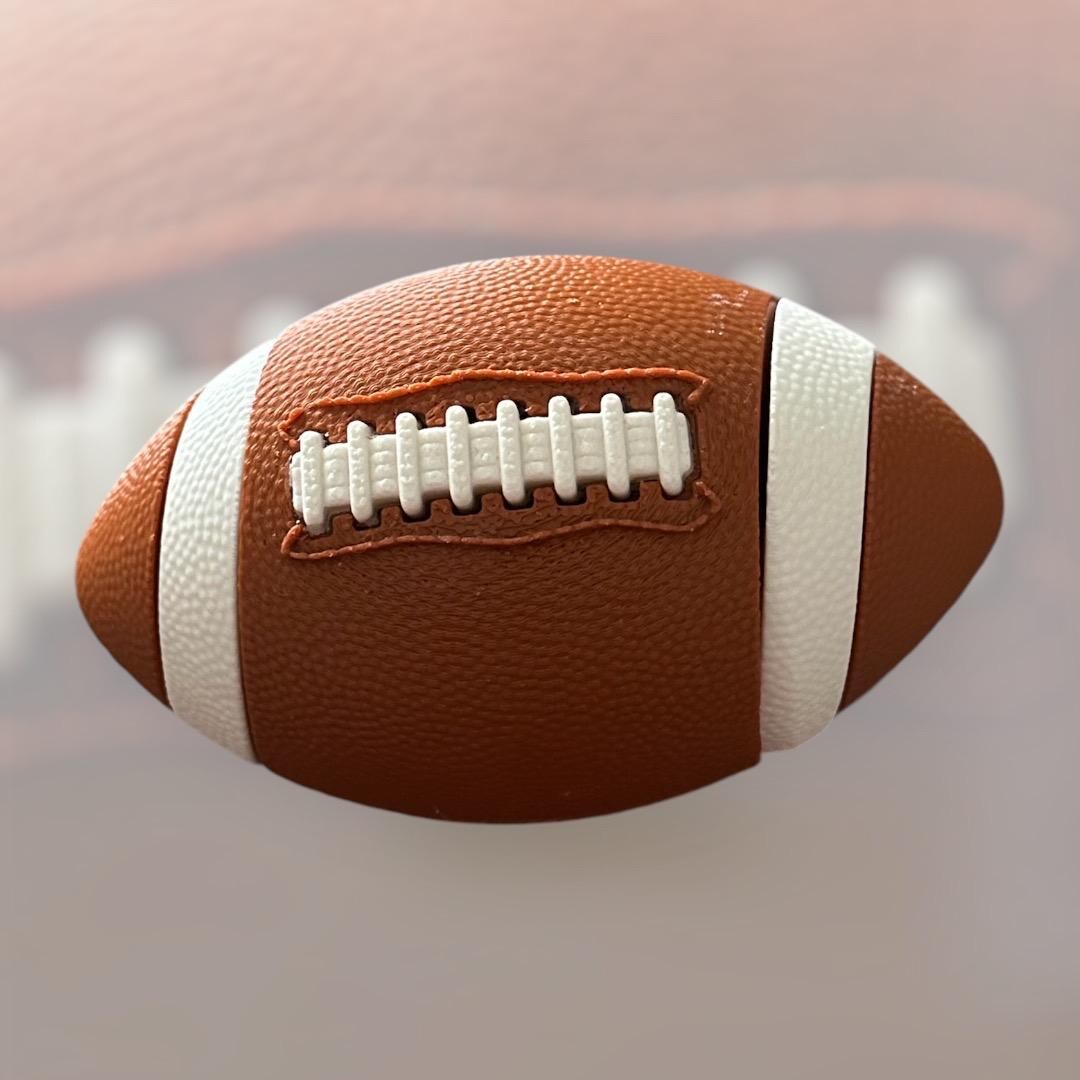 3D Printed Custom Football Fidget | Personalized Team Colors & Names ...