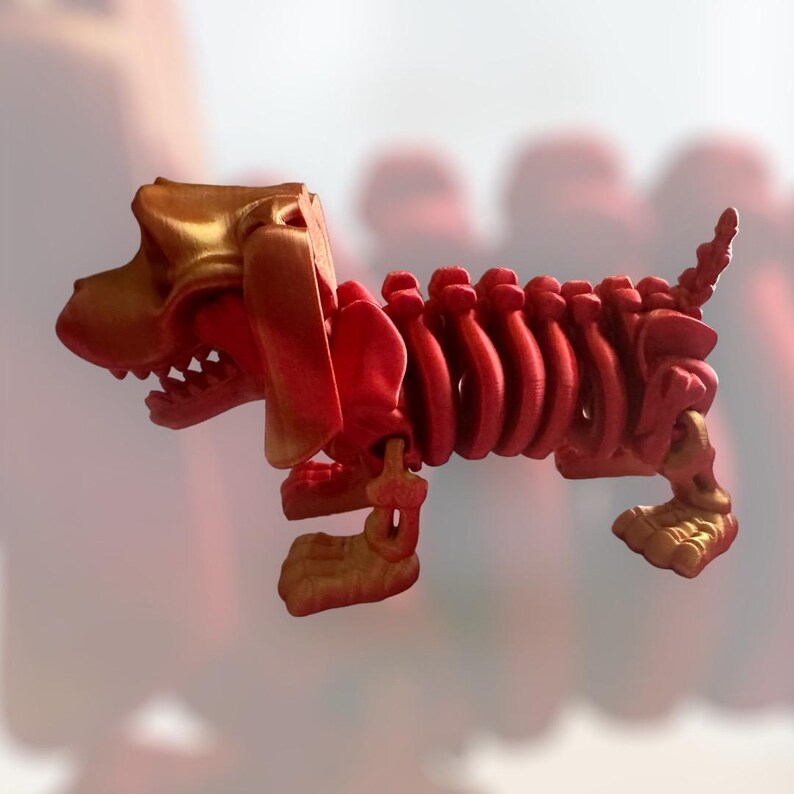 3D Printed Fully Articulated Skeleton Dachshund - Bonez | 3D Printed ...
