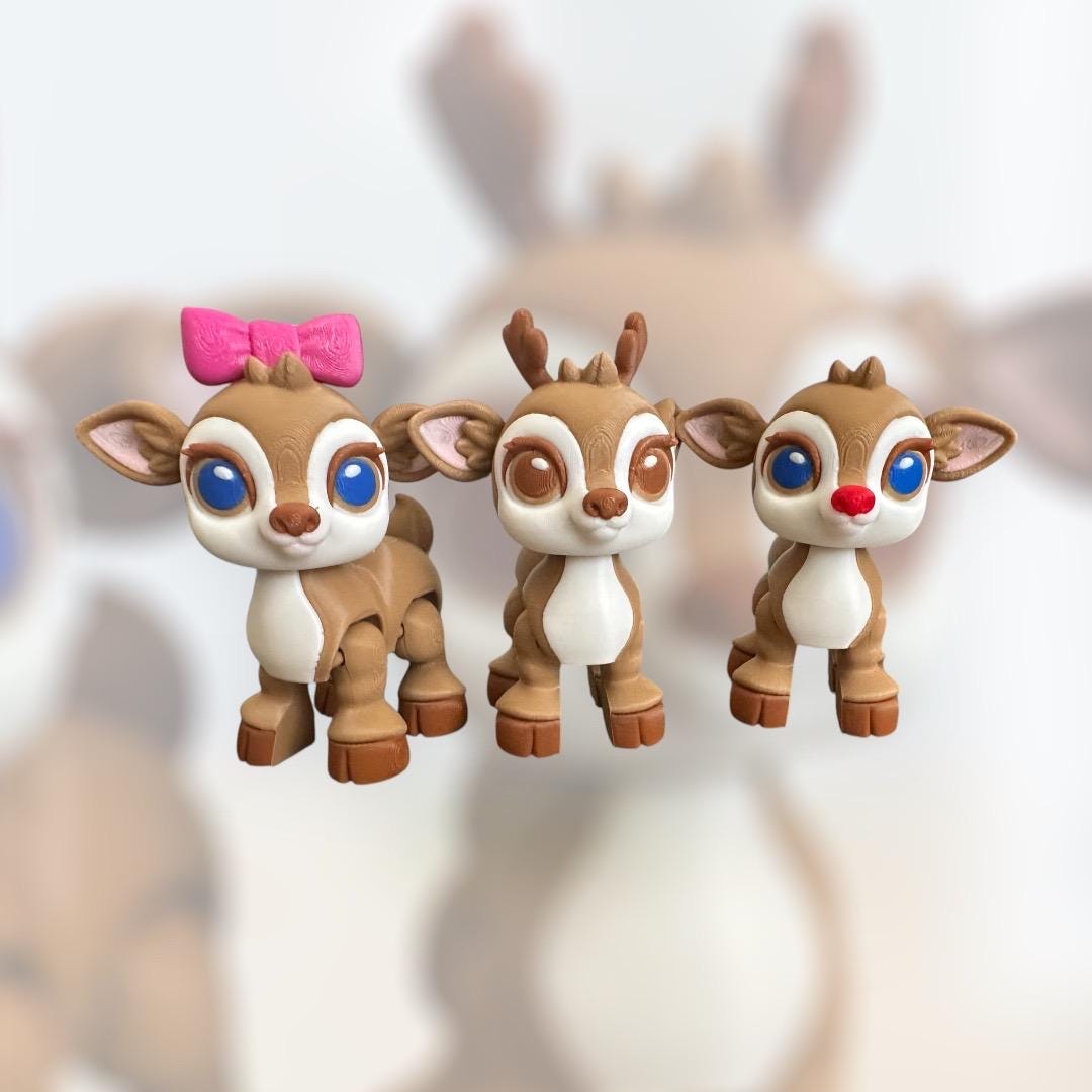 Fully Articulated Holiday Reindeer Collection | Customizable Holiday ...