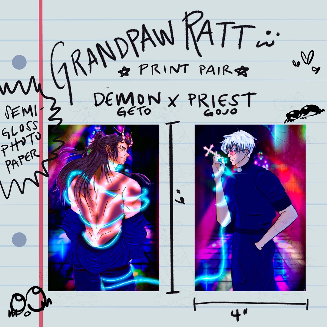 Take Me to Church Priest X Demon JJK AU Print Pair Semi Gloss Photo ...