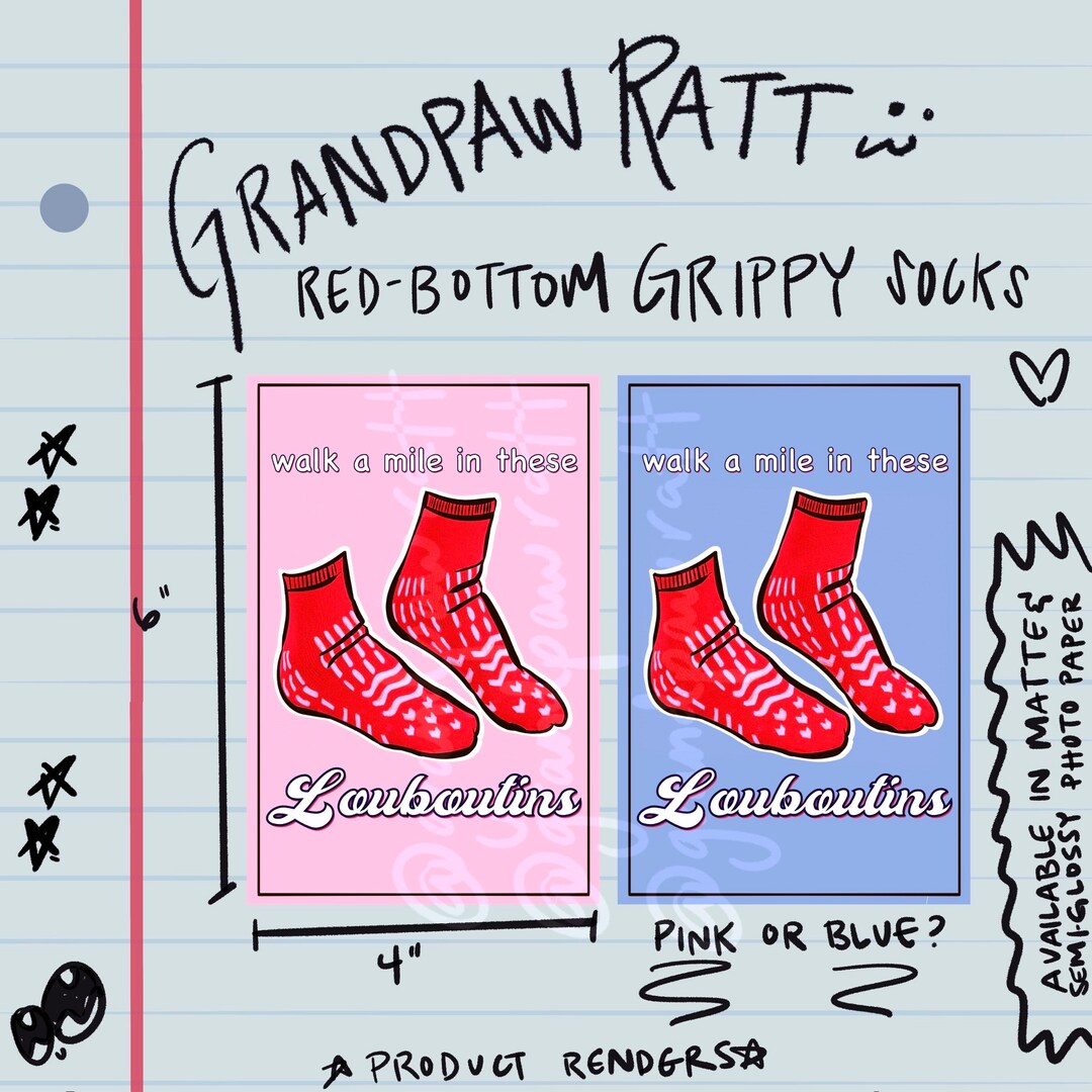 Grippy Sock Meme Print Mental Health Print Premium Matte Photo Paper ...