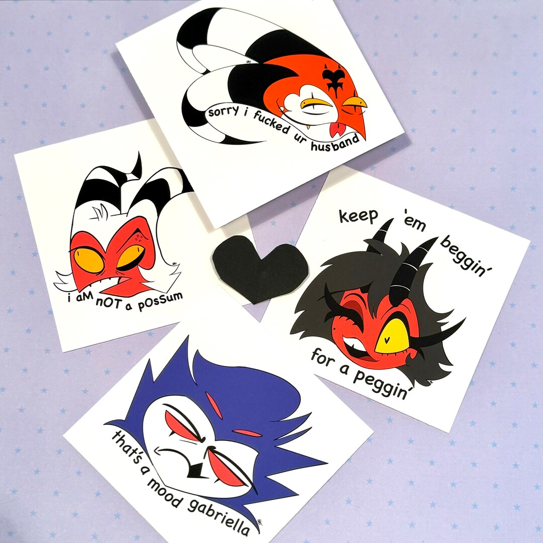 Helluva Boss Meme Prints Group Listing Helluva Boss Premium Matte Photo ...