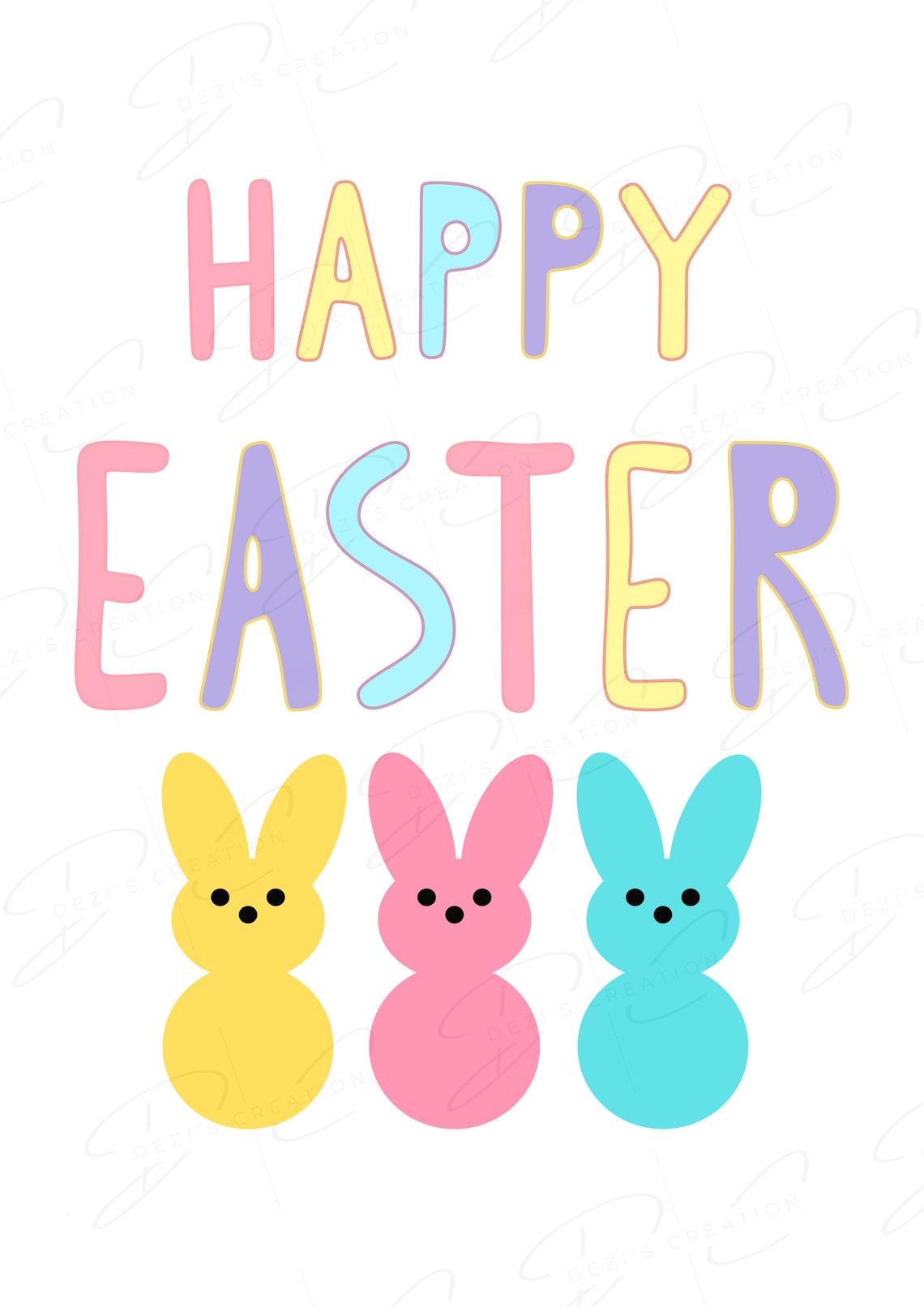 Happy Easter Peeps, Digital Download - Svg, Png, Png, Pdf - Etsy