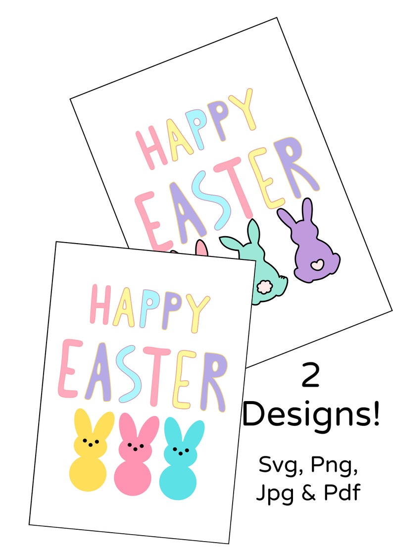 Happy Easter Peeps, Digital Download - Svg, Png, Png, Pdf - Etsy